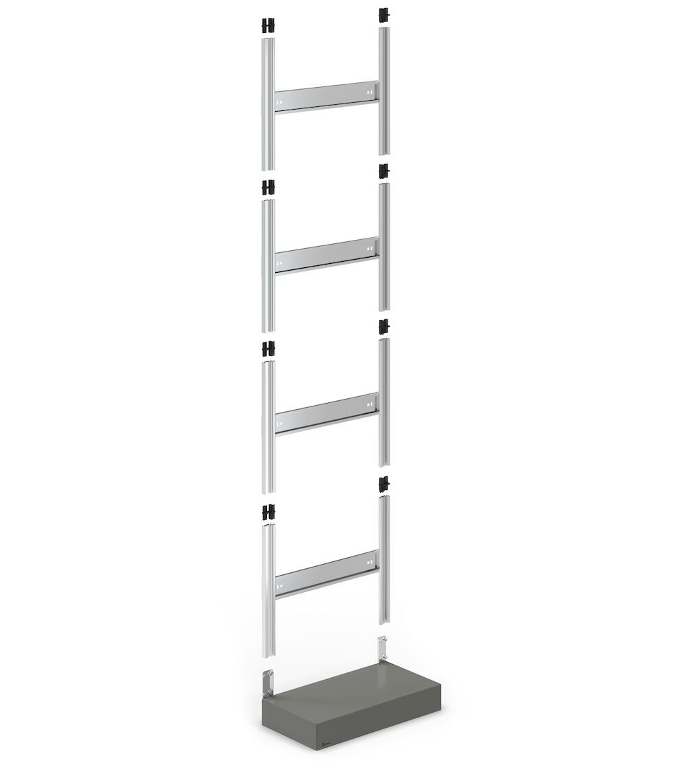 Regal mit 60 Schubladen Visual Box für Kleinteile, H2000 mm | Fami Shop