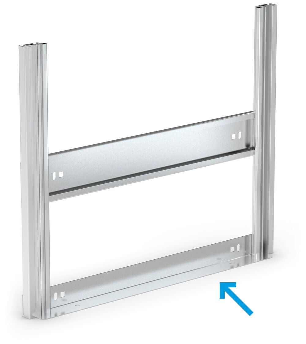 Traverse für Wand mit Sicherungsbügel Visual Box | Fami Shop